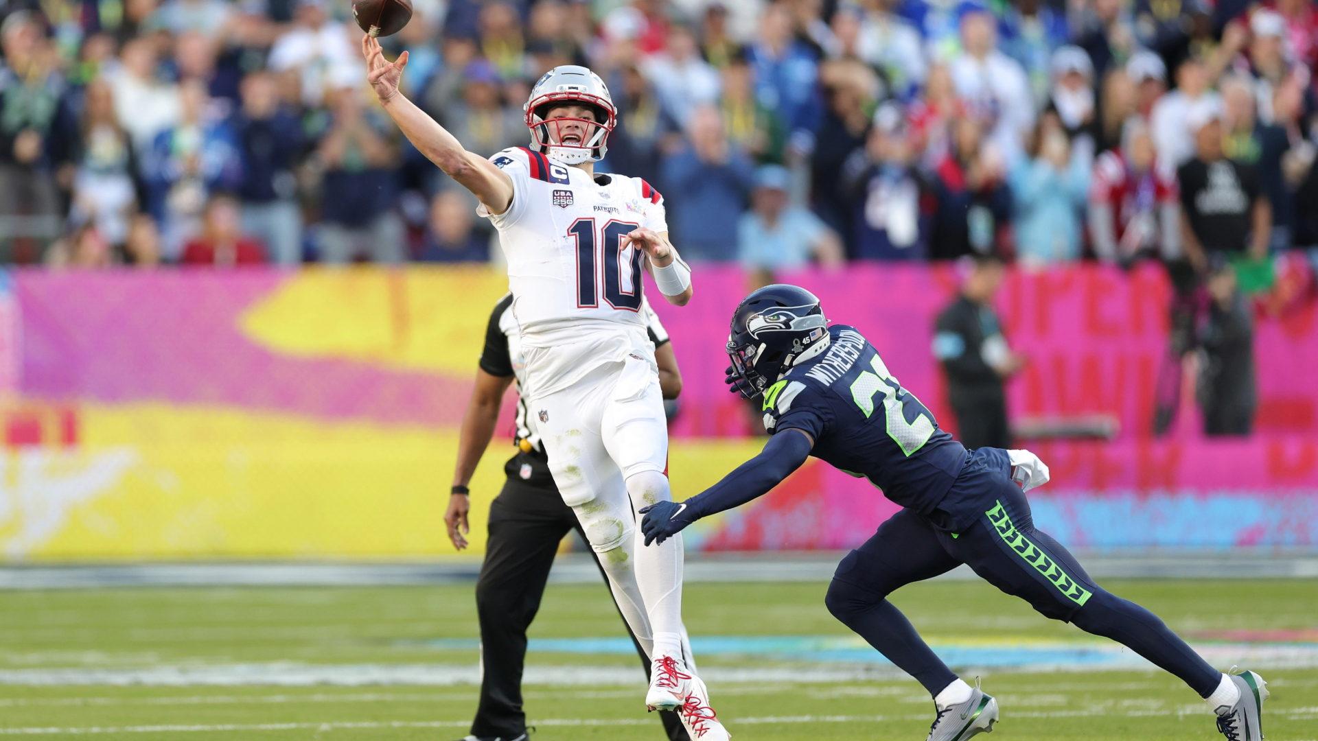 Patriots quarterback Drake Maye won't have offseason shoulder surgery ...