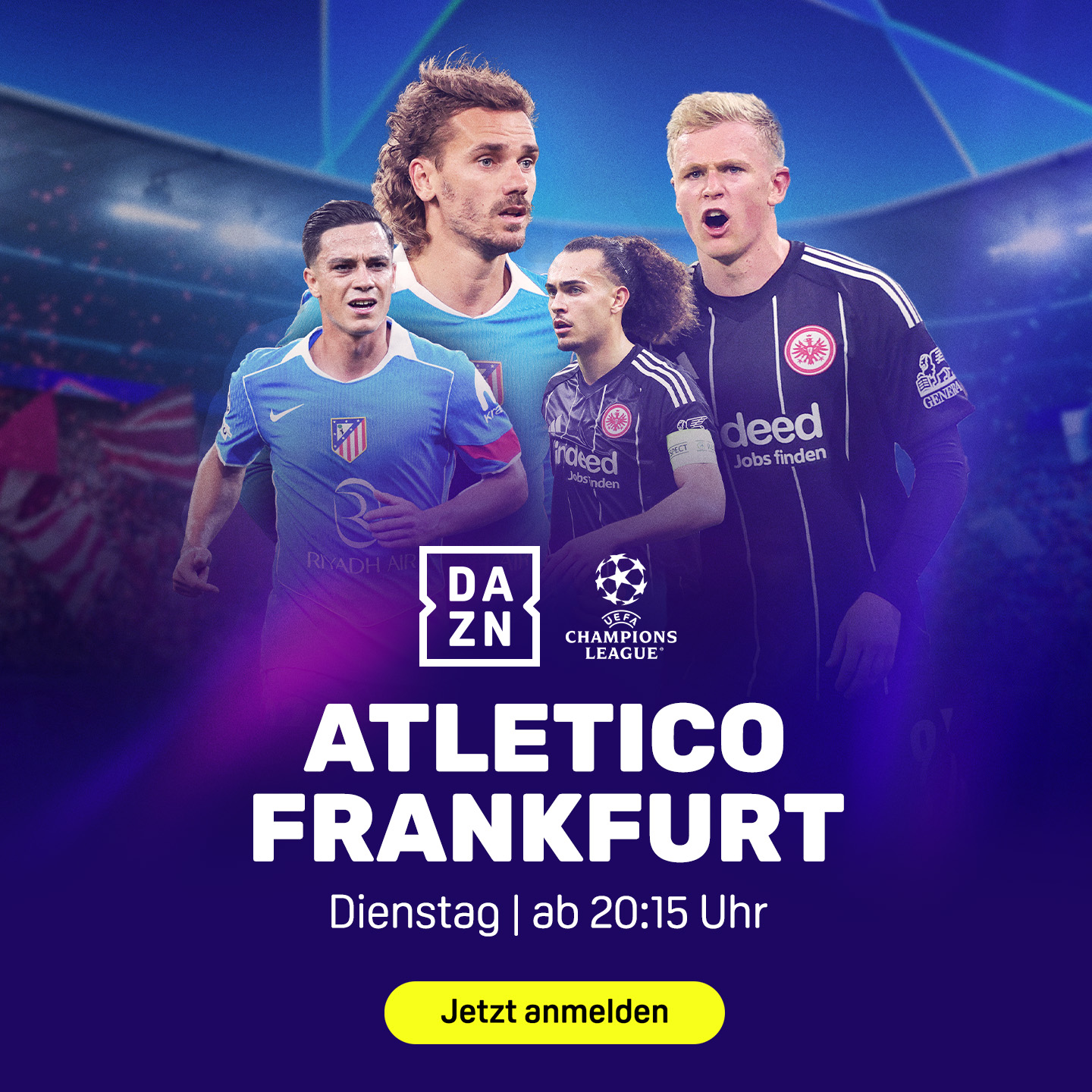 Wer zeigt / überträgt Atletico Madrid vs. Eintracht Frankfurt im TV und LIVE-STREAM? | DAZN News DE