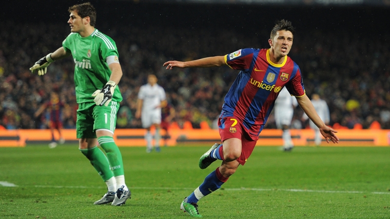 David Villa y su historial en El Clásico entre Real Madrid y FC Barcelona: partidos, goles ...
