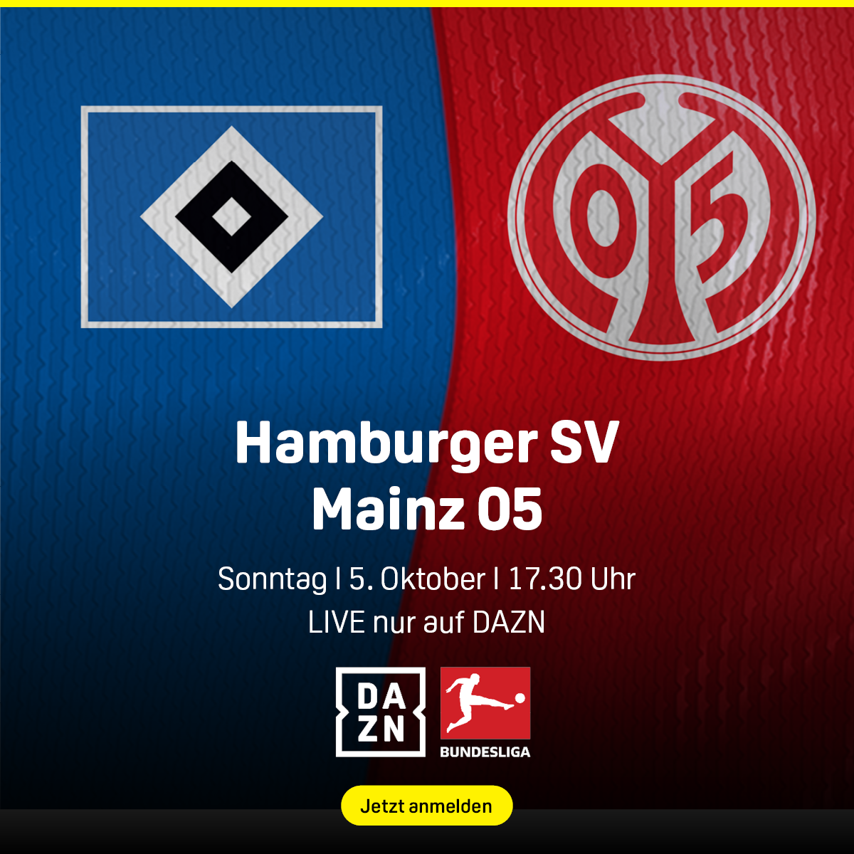 Wer zeigt / überträgt HSV (Hamburger SV) vs. Mainz heute live im TV und LIVE-STREAM? | DAZN News DE