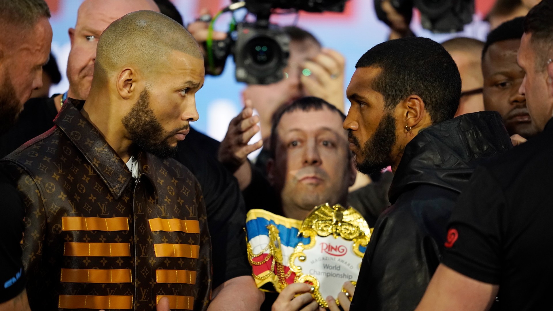 Eubank Jr vs Benn: Fighters engage in intense staredown ahead of ...