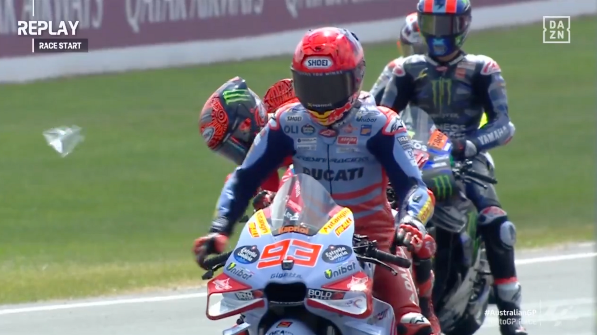 Marc Márquez y un problema inverosímil en la salida del Gran Premio de Australia: ¡Su propio ...