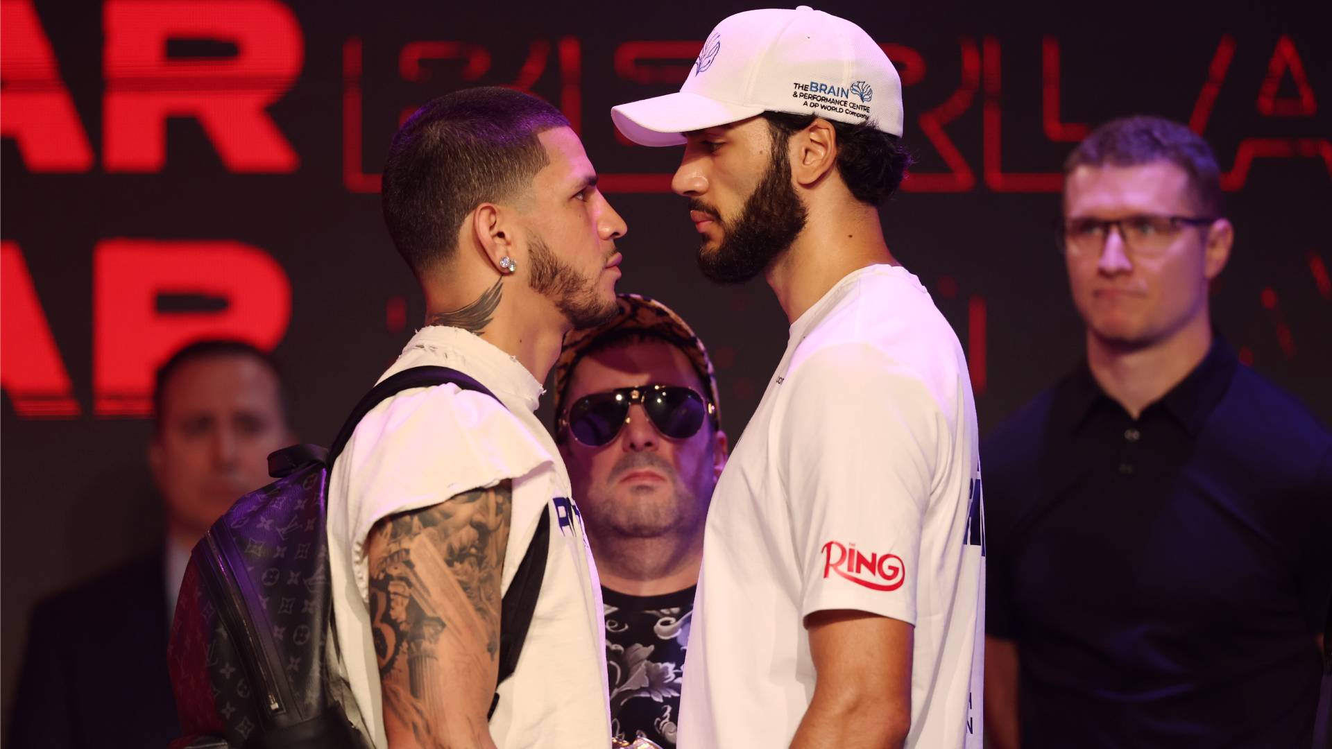 Berlanga vs Sheeraz - Super middleweight rivals held back by security ...