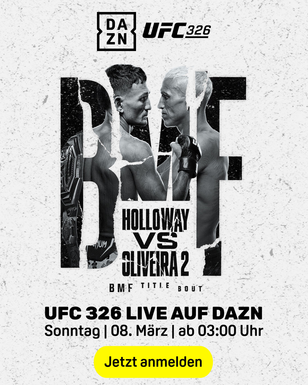 UFC 326: Wer zeigt / überträgt Holloway vs. Oliveira 2 live im TV und ...