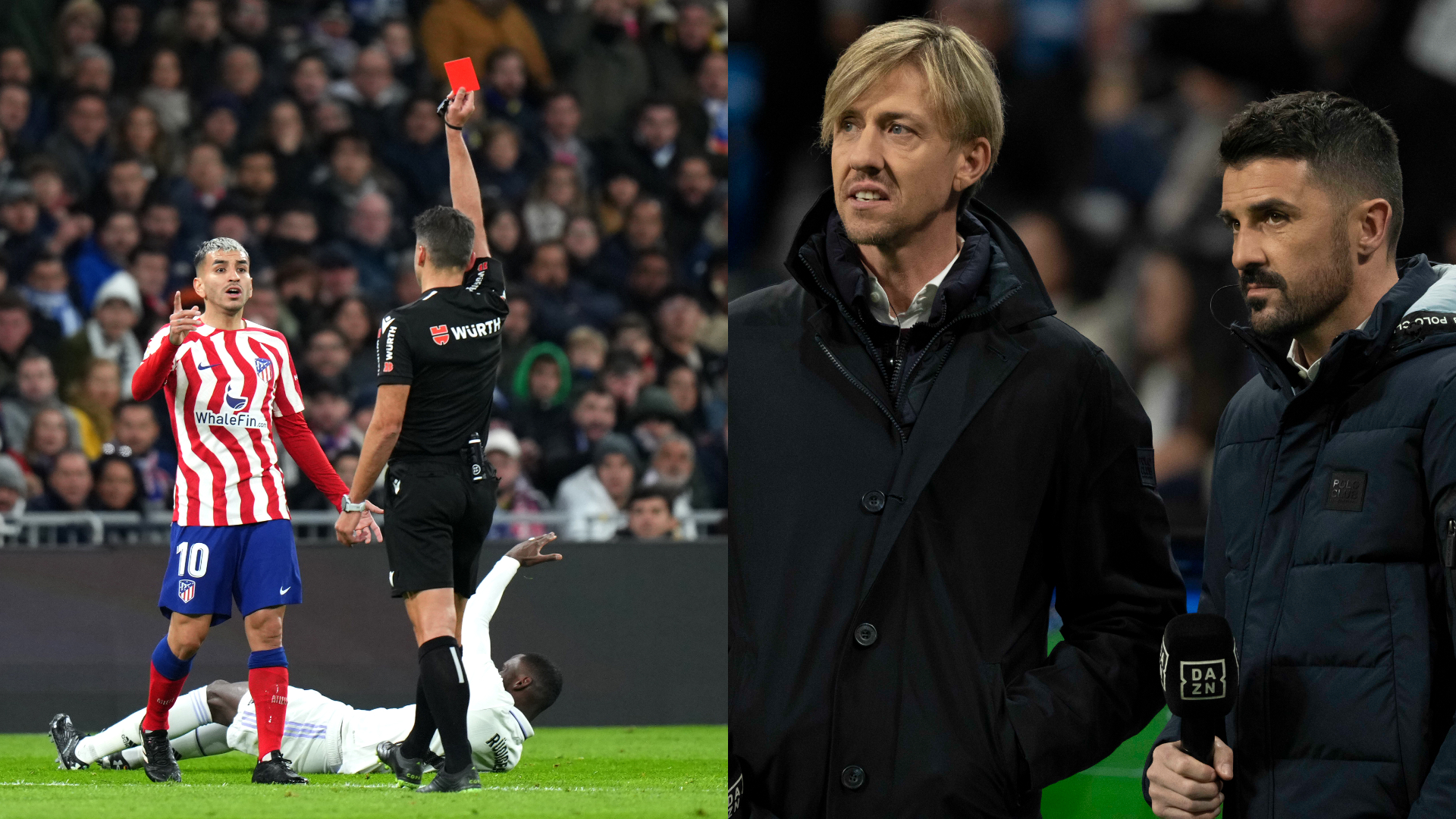 Guti y David Villa no coinciden con la expulsión de Correa en el derbi ...