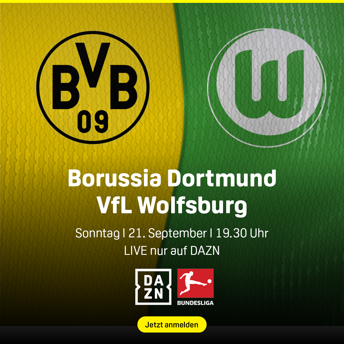Wer zeigt / überträgt BVB (Borussia Dortmund) vs. VfL Wolfsburg im TV und LIVE-STREAM? | DAZN ...