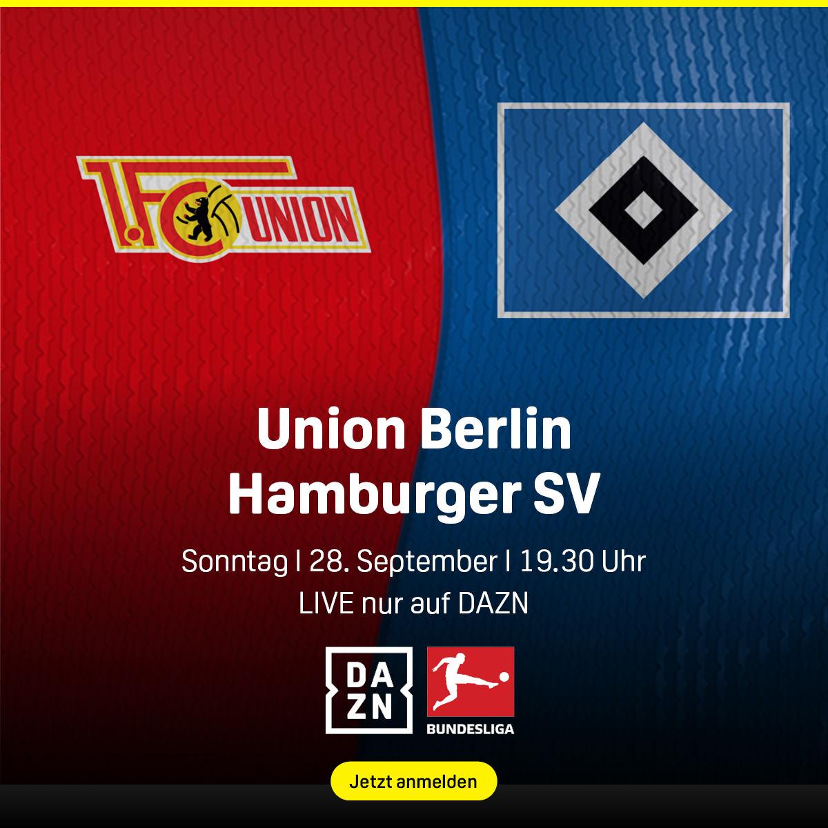 Wer zeigt / überträgt Union Berlin vs. HSV (Hamburger SV) im TV und LIVE-STREAM? | DAZN News DE