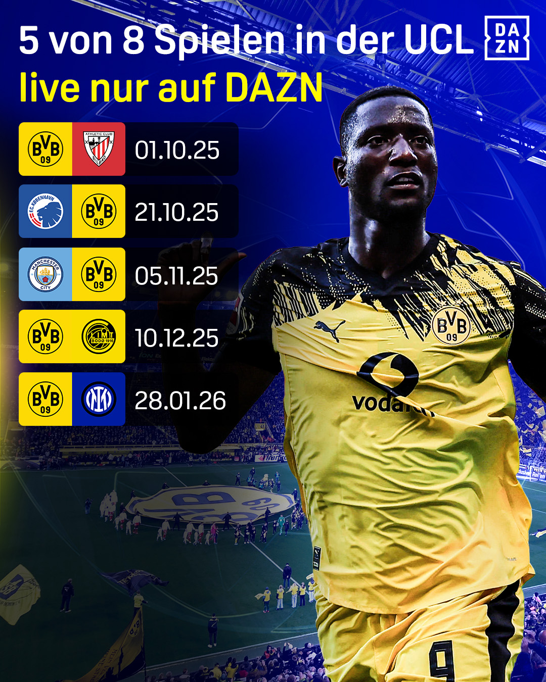 Champions League live: Wo läuft Juventus Turin gegen Dortmund? | DAZN News DE