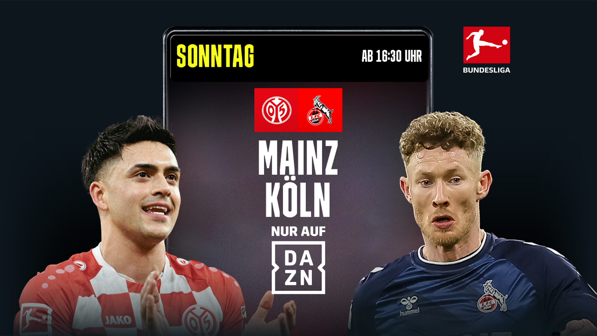 Mainz 05 vs. 1. FC Köln im TV und LIVE-STREAM sehen | DAZN News DE