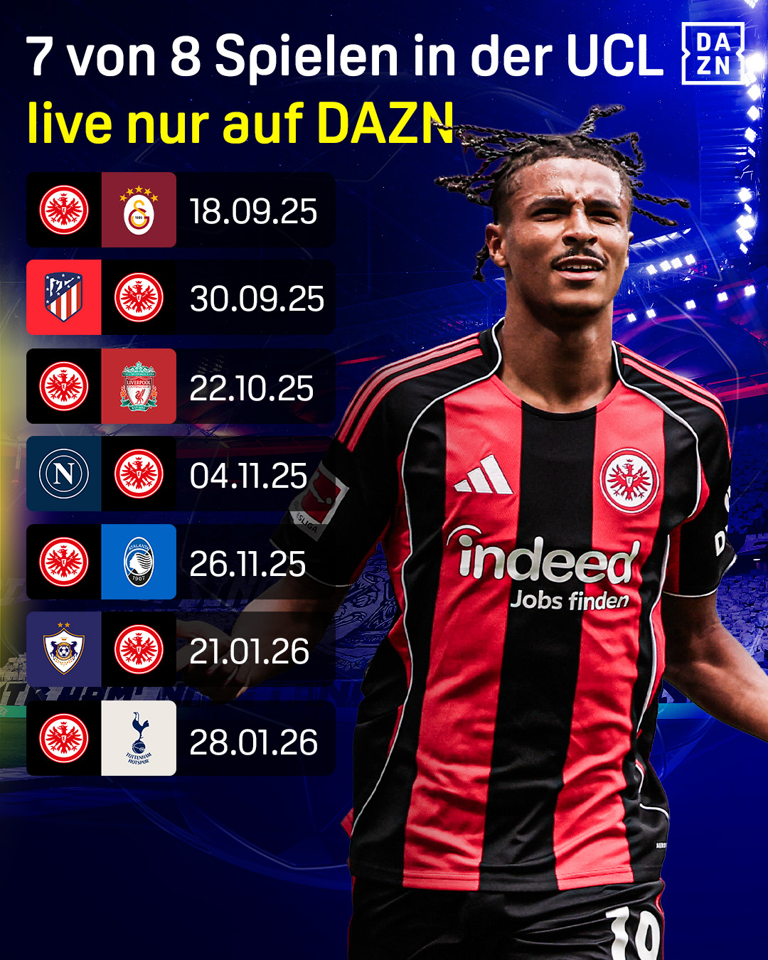 Wann spielt Eintracht Frankfurt in der Champions League? | DAZN News DE