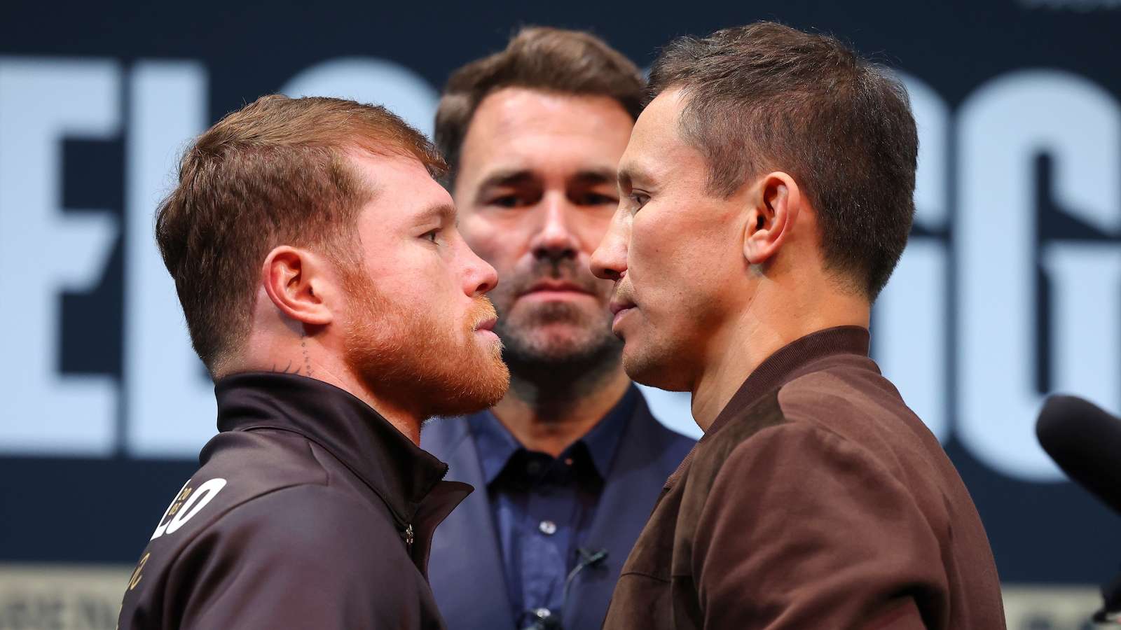 Canelo and GGG engage in intense staredown after making undisputed ...