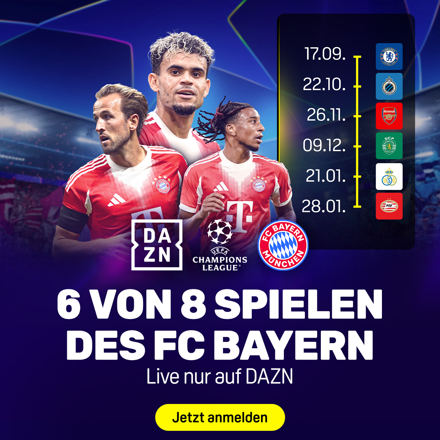 Gegen wen spielt der FC Bayern München in der Champions League? | DAZN News DE