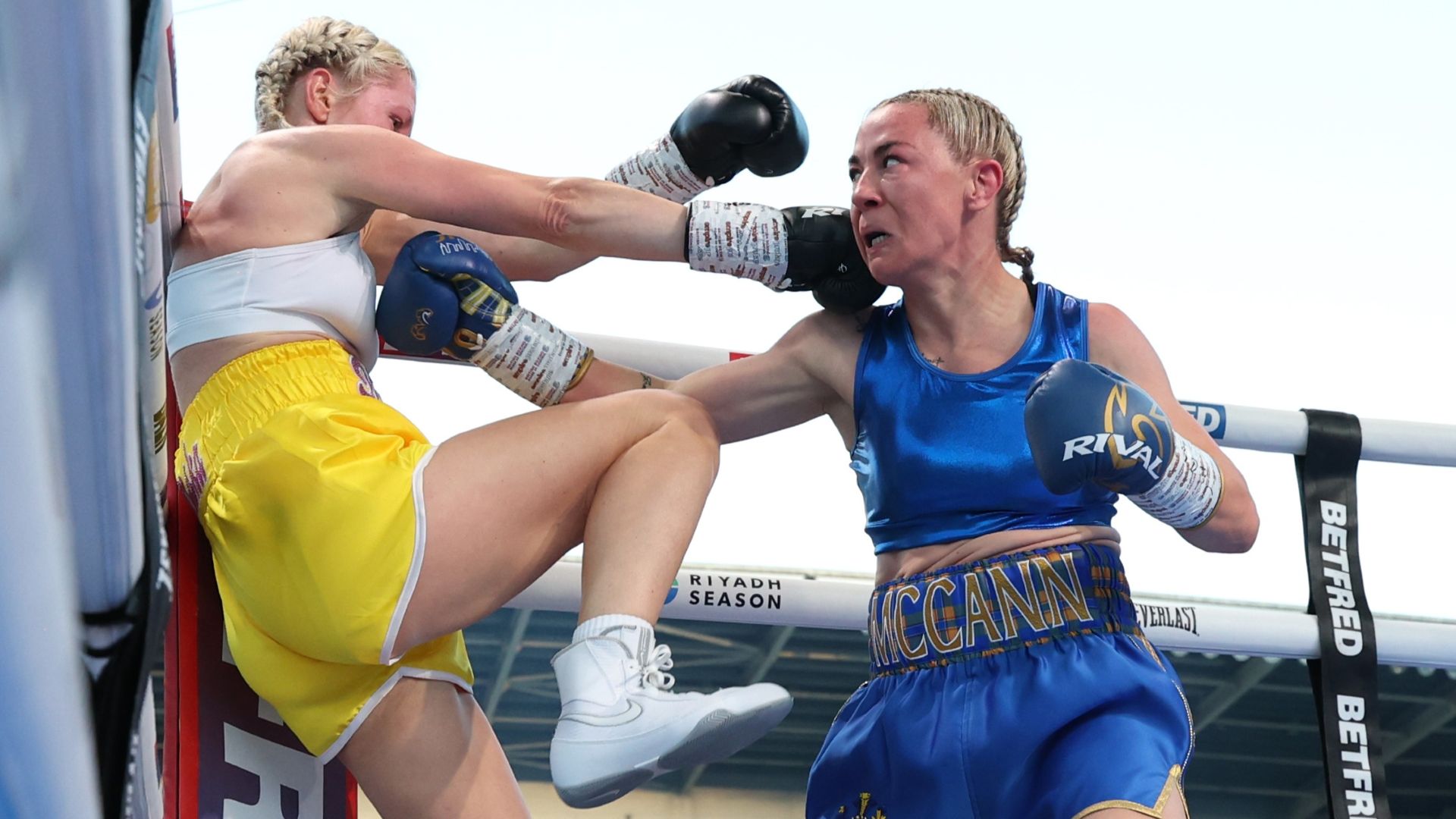 Shocking kick delivered in boxing match featuring Molly McCann | DAZN ...