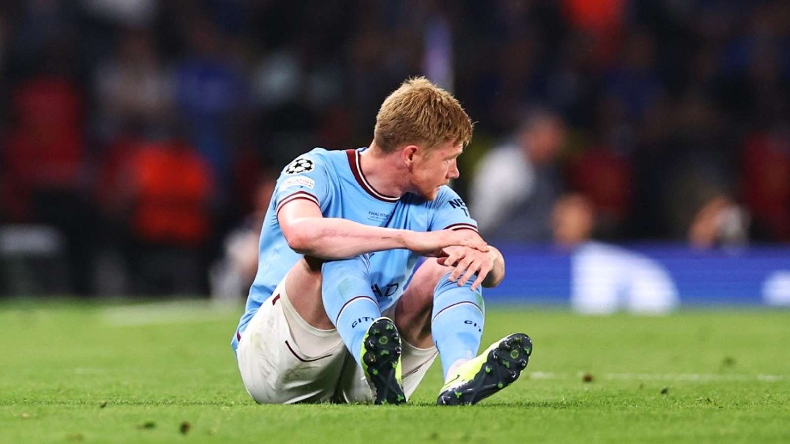 Kevin De Bruyne forced out of Champions League final with apparent leg ...