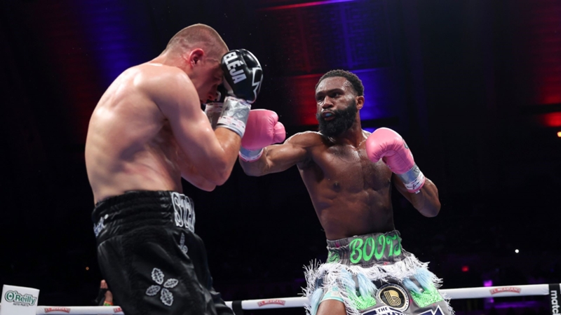 Jaron Ennis defeats Eimantas Stanionis in six rounds to unify IBF and WBA welterweight titles ...