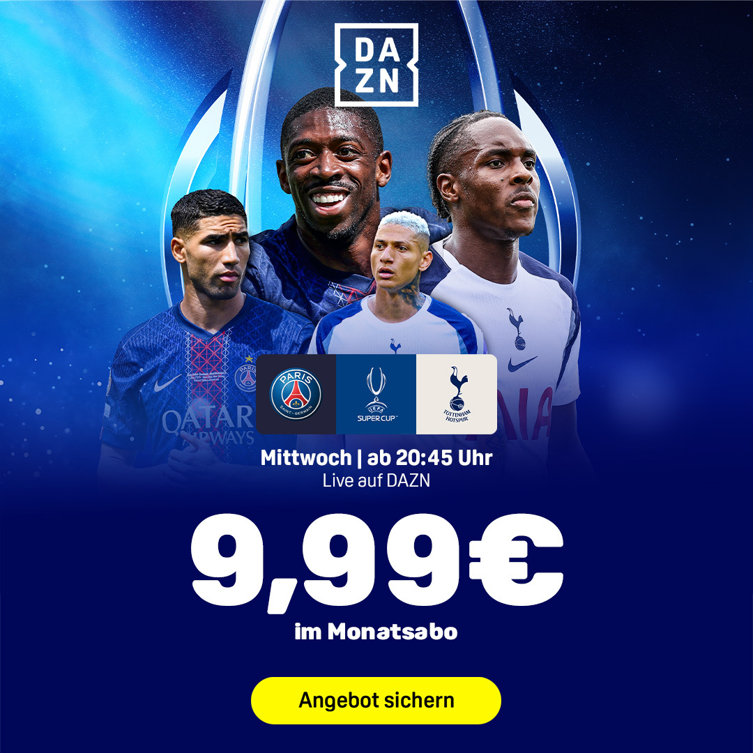 Paris Saint-Germain (PSG) vs. Tottenham: Wo läuft der UEFA Super Cup? | DAZN News DE