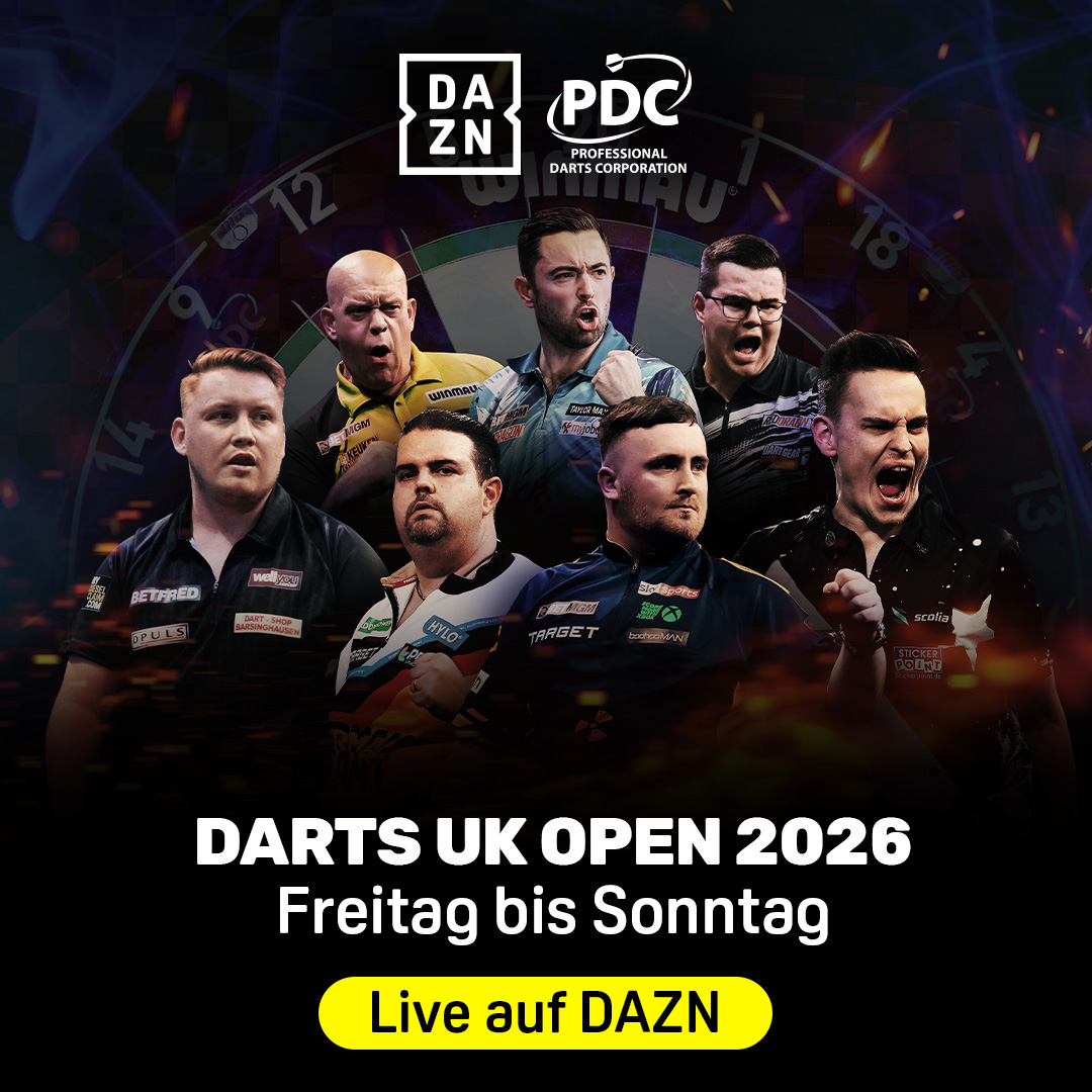 Wer zeigt / überträgt Darts UK Open im TV und LIVE-STREAM? | DAZN News DE
