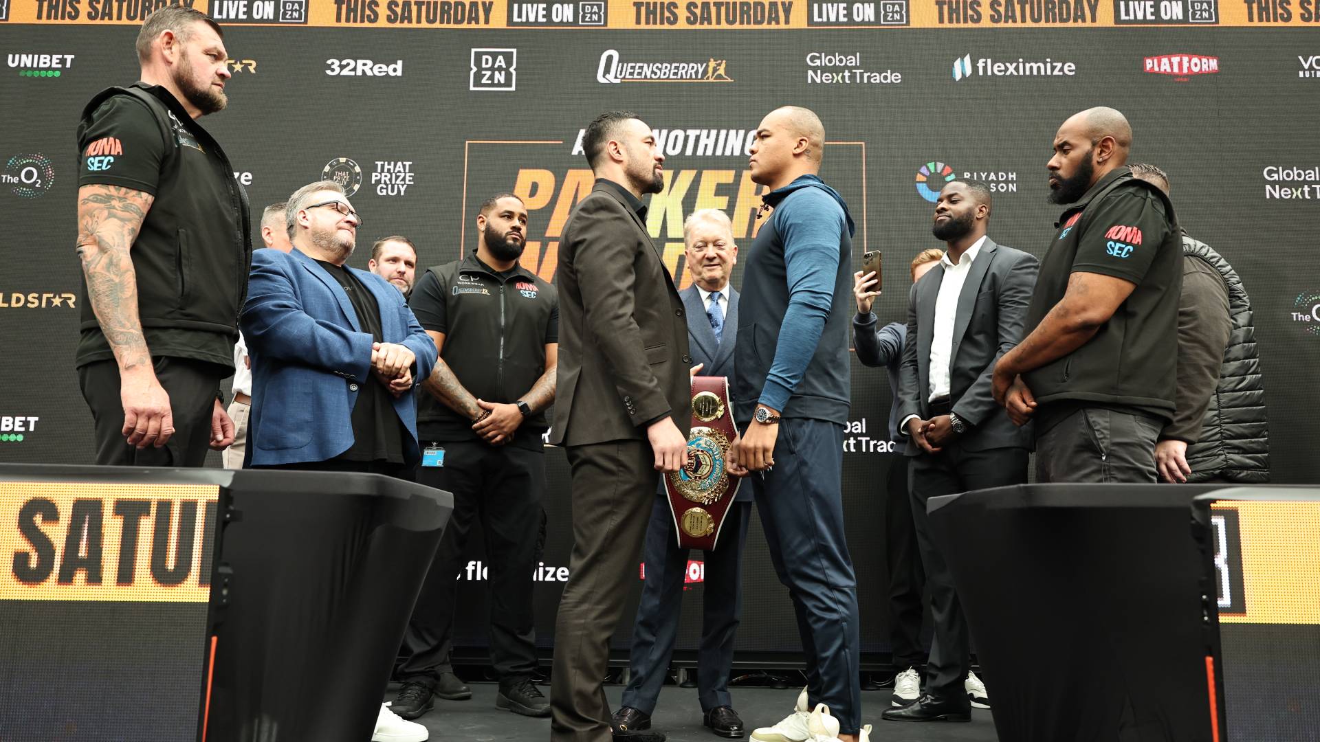 Joseph Parker and Fabio Wardley hit the scales ahead of heavyweight ...