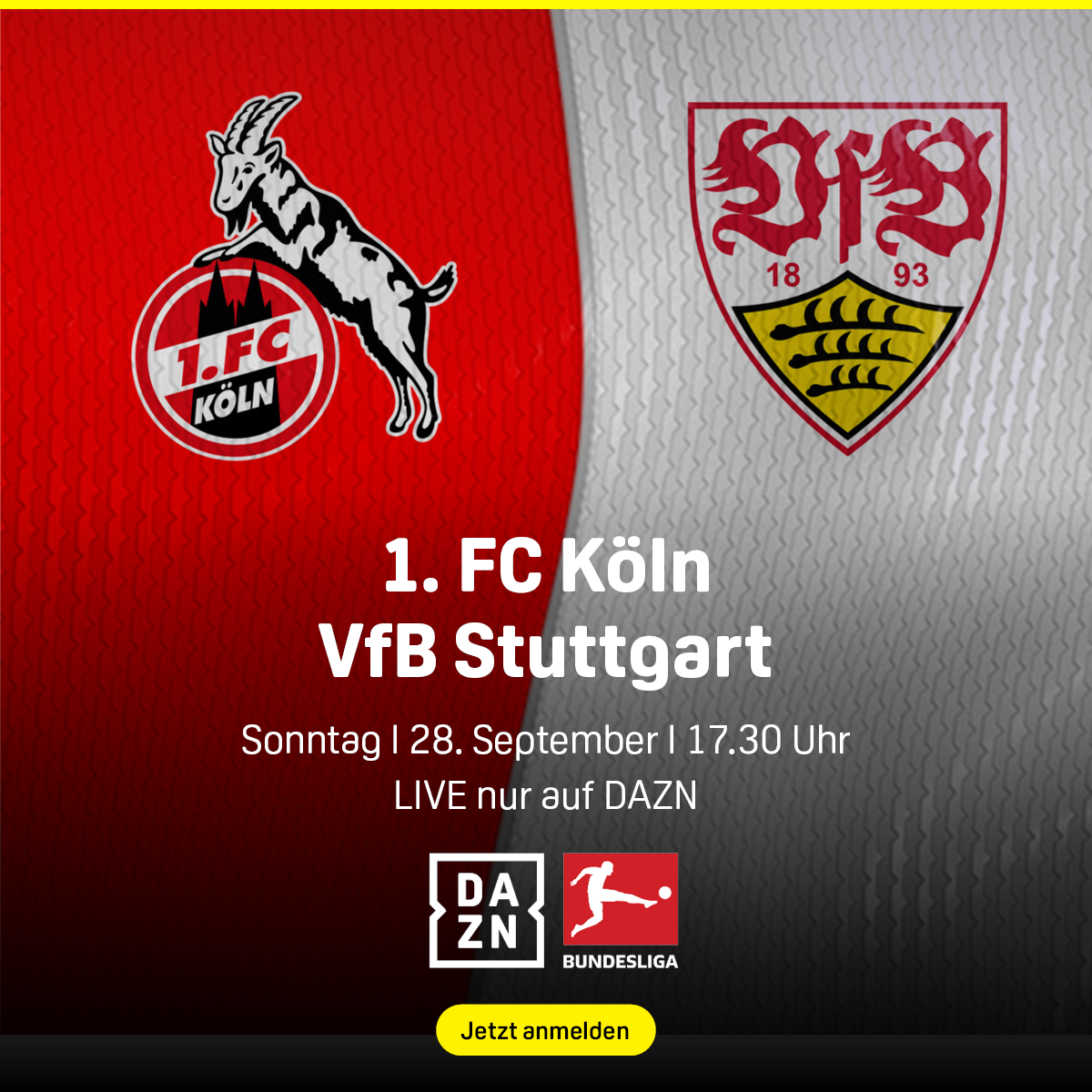 1. FC Köln gegen VfB Stuttgart: TV, LIVE-STREAM - die Übertragung der Bundesliga | DAZN News DE