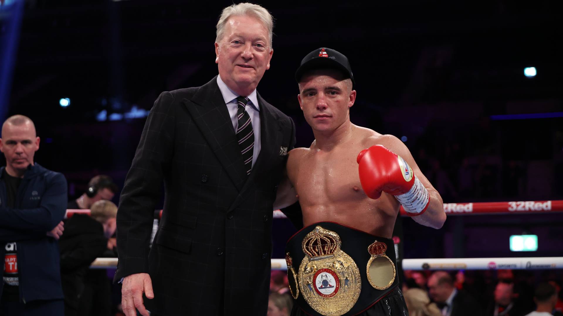 Frank Warren and Eddie Hearn react to Nick Ball kick against TJ Doheny ...