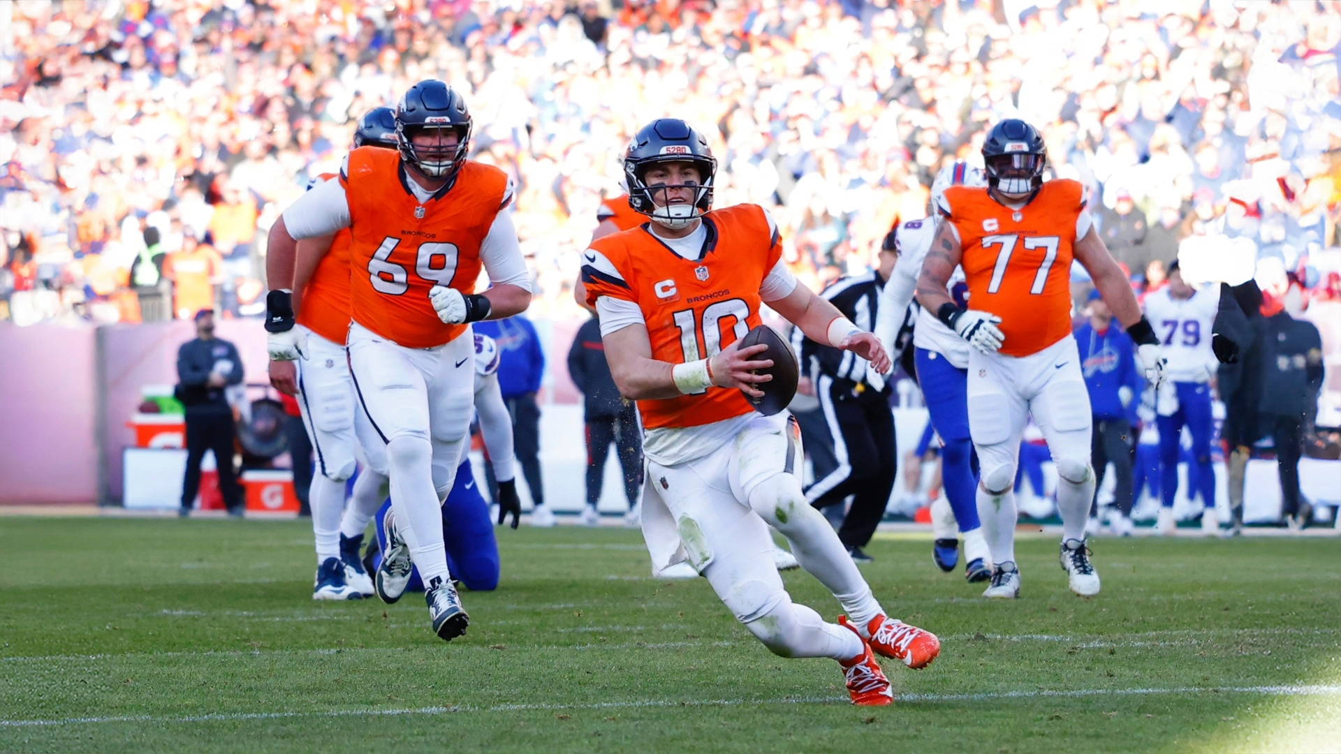 NFL Playoffs 2026 : Bo Nix gravement blessé, la saison du quarterback ...