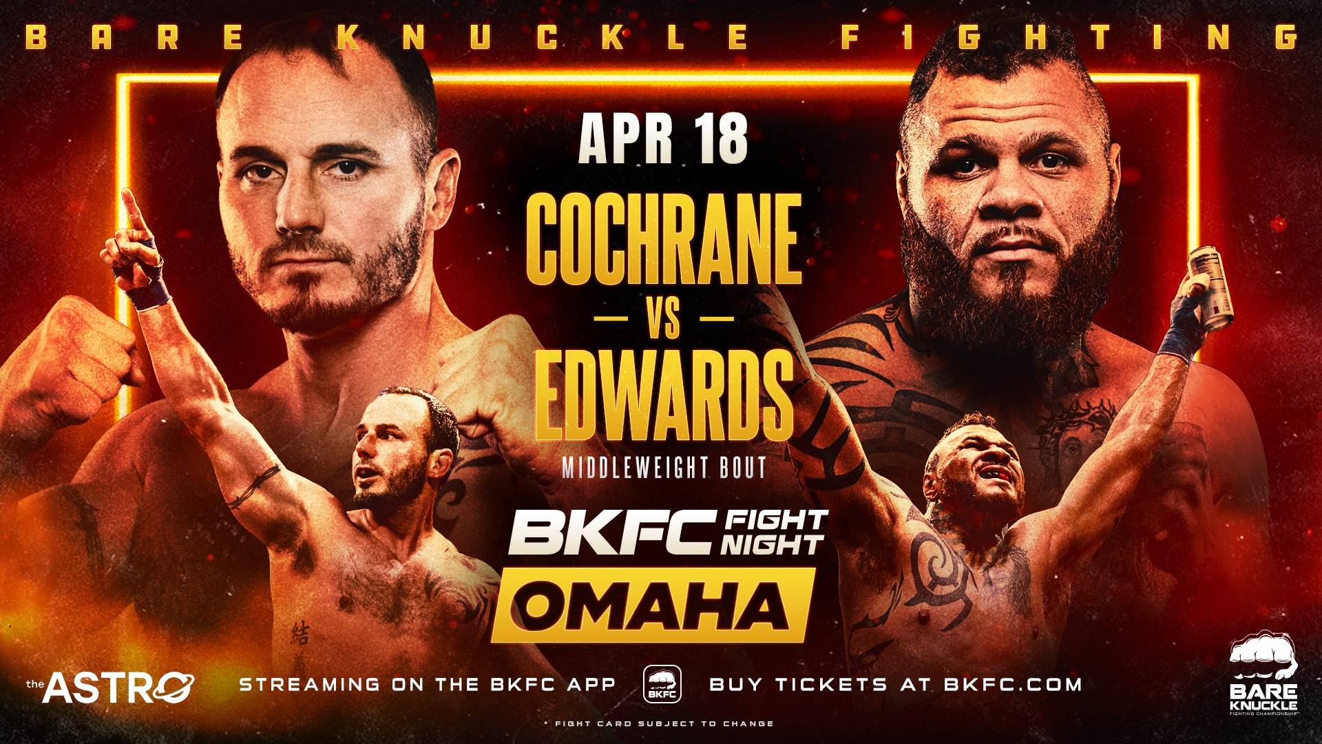 Dakota Cochrane vs Marcus Edwards en BKFC Fight Night: cartelera, cuándo es, fecha, a qué hora ...