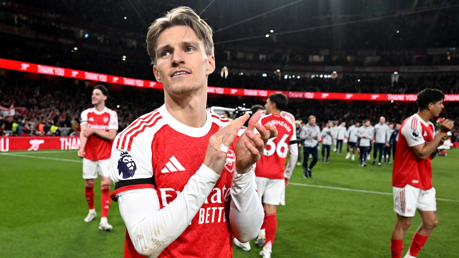 Martin Odegaard urges focus as Arsenal on verge of Premier League title ...