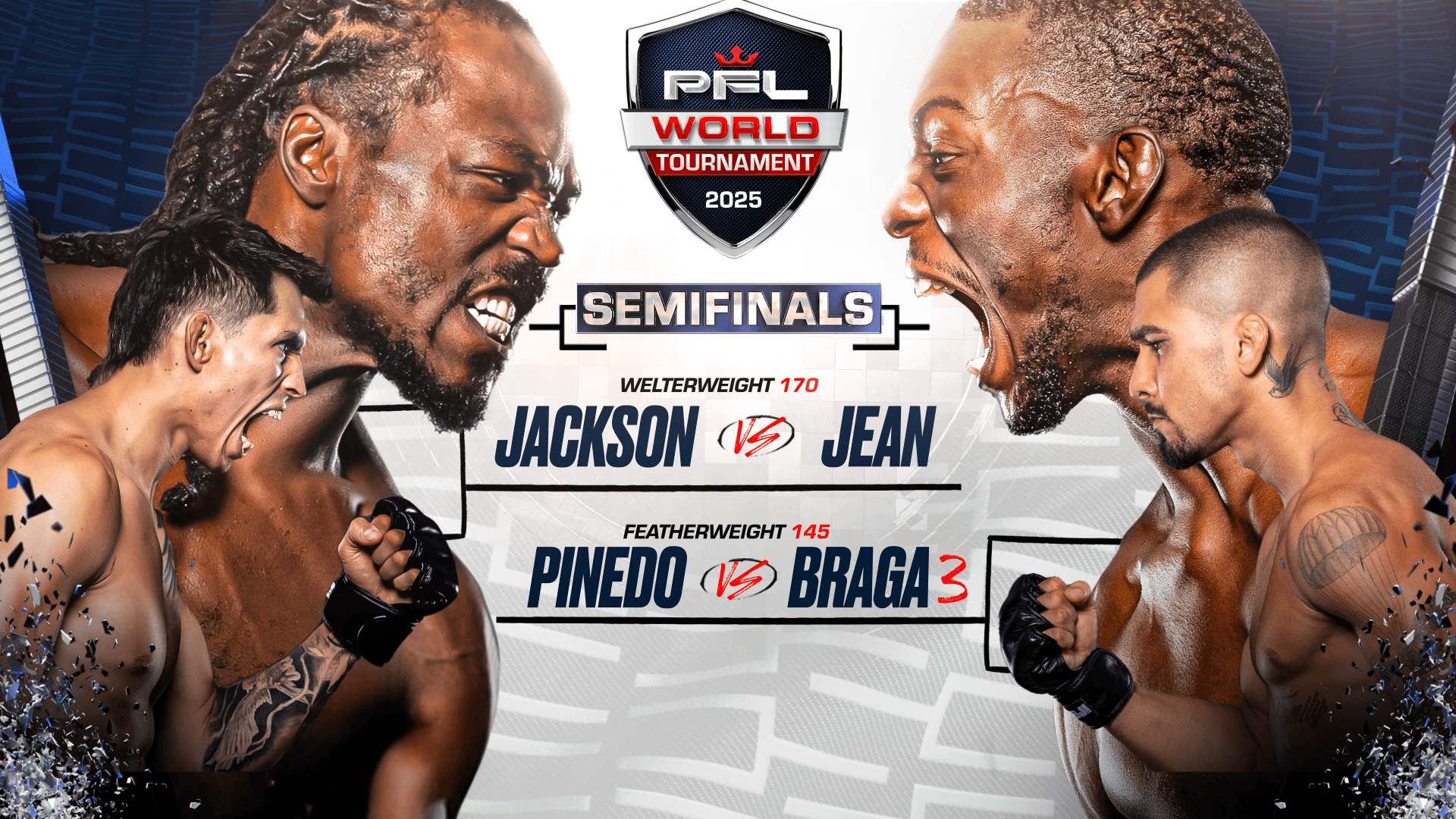 What time are the PFL World Tournament semi-finals tonight? Running order, streaming, how to ...