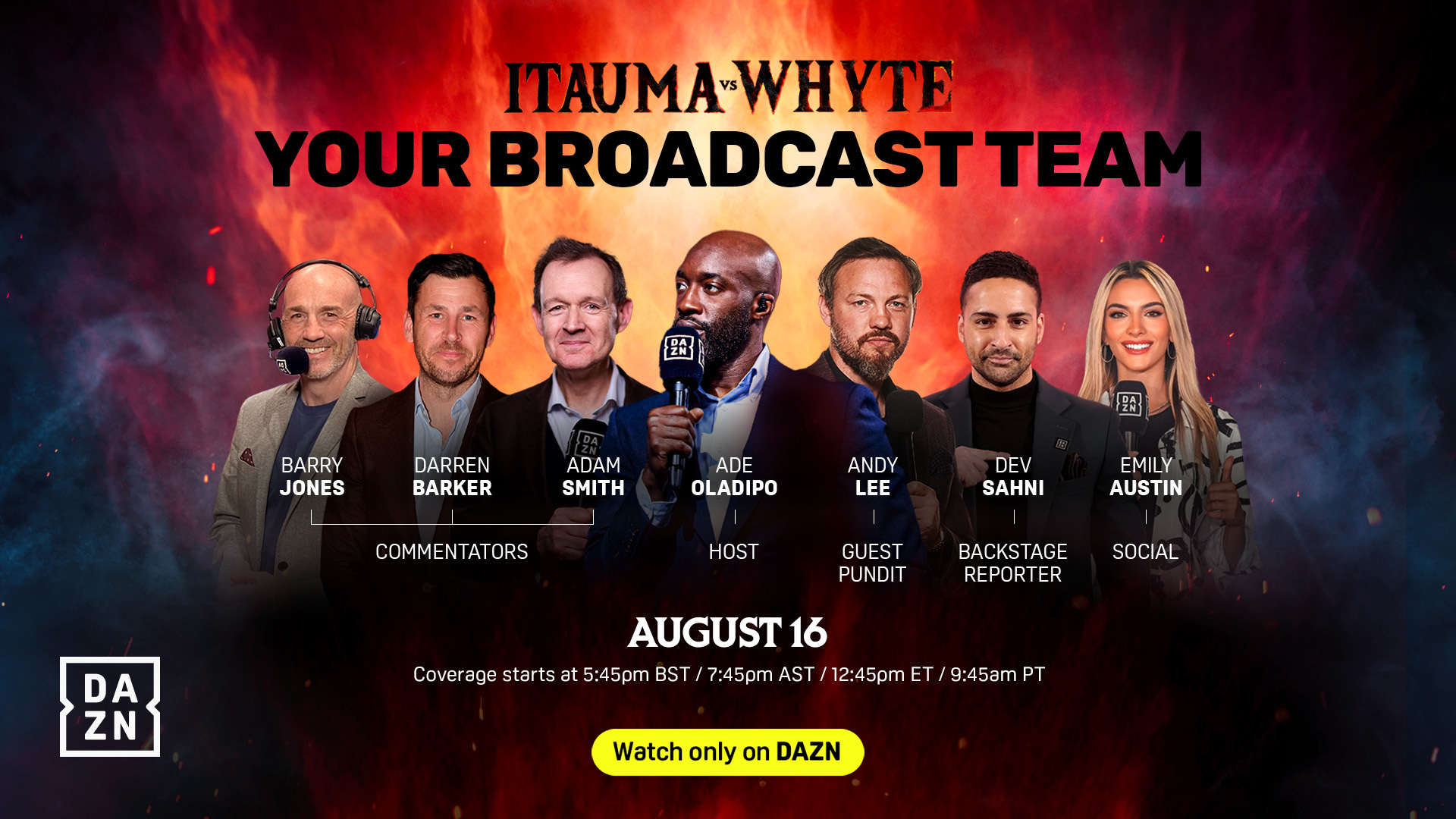 Moses Itauma vs Dillian Whyte: Who is on the DAZN commentary team ...