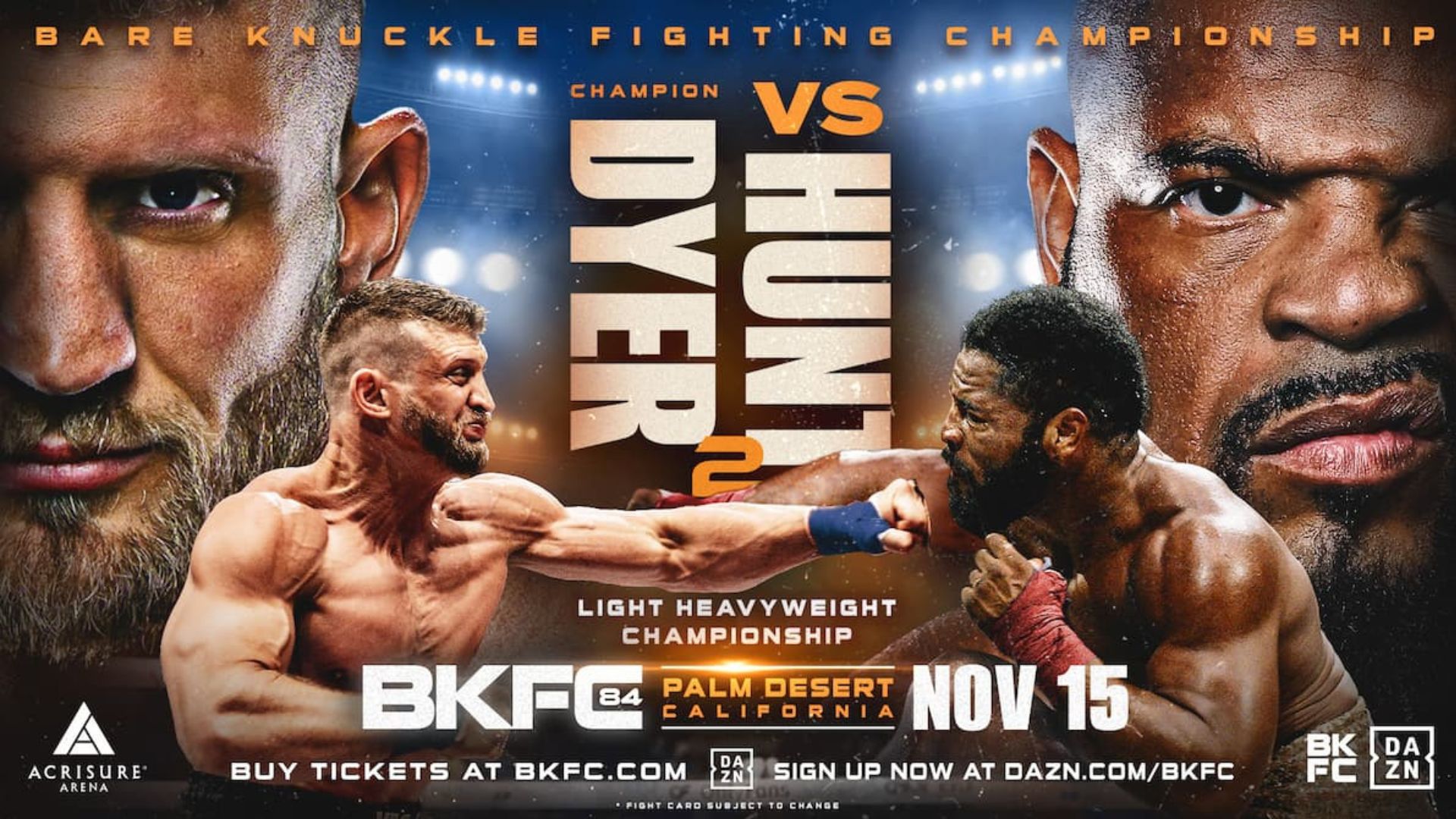 Josh Dyer vs Lorenzo Hunt en BKFC 84 Palm Desert: cartelera, cuándo es ...