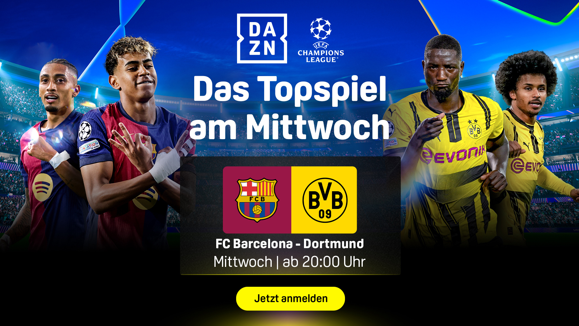 Wer zeigt / überträgt Barcelona vs. BVB heute live im TV und LIVE-STREAM? | DAZN News DE