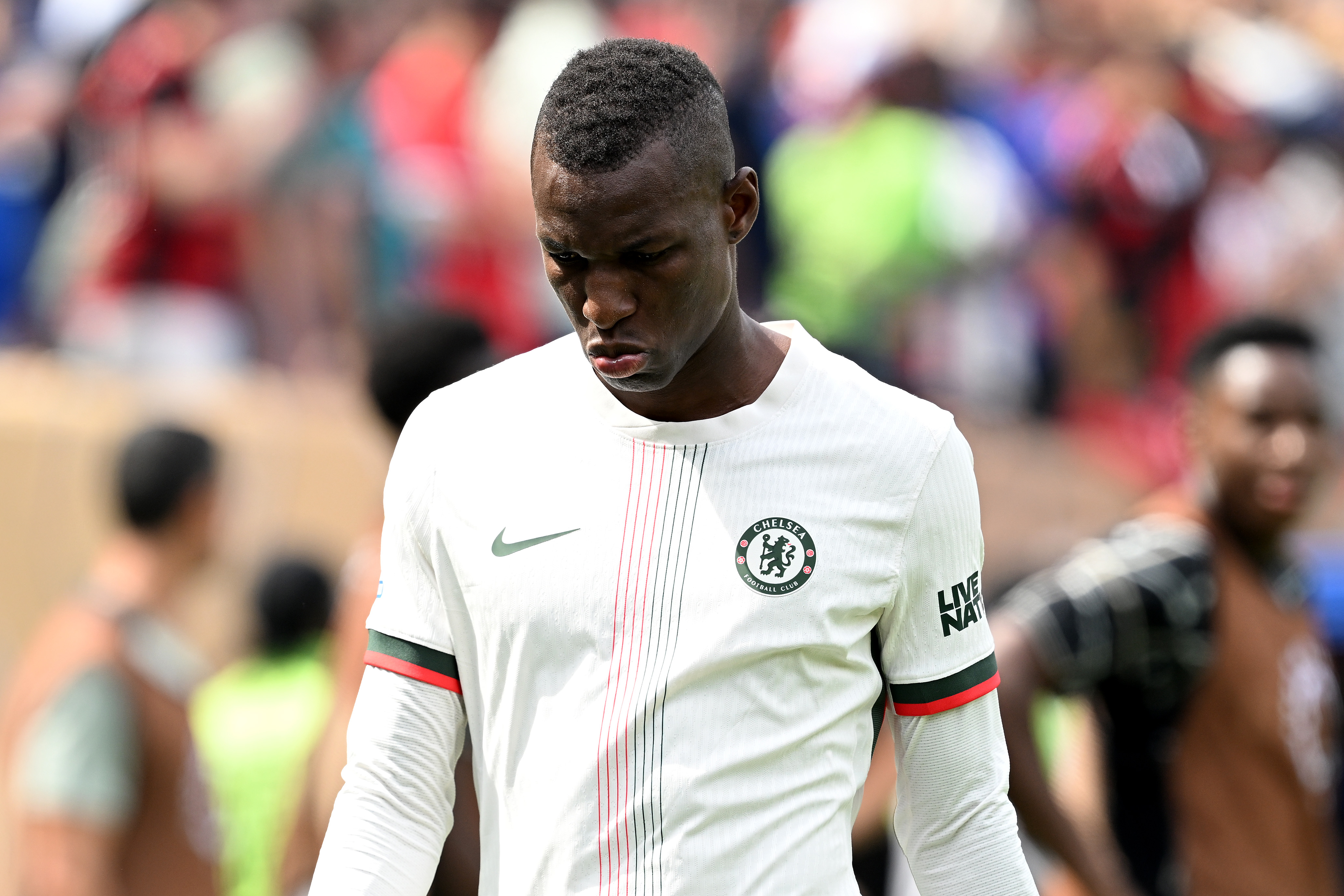 Watch as Nicolas Jackson is sent off FOUR minutes after coming off the ...