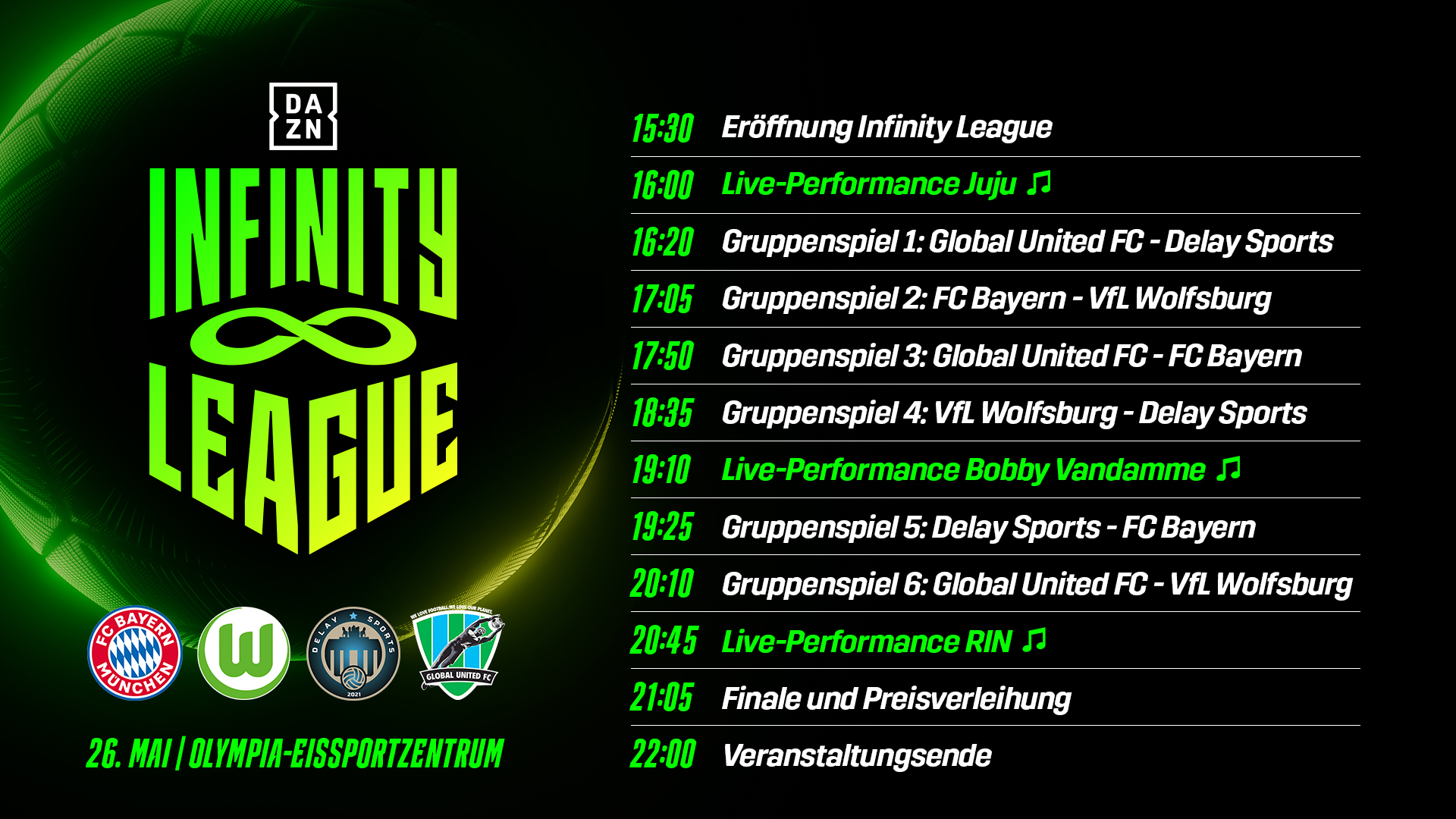 INFINITY LEAGUE: Zeitplan, Spielplan, Beginn | DAZN News DE