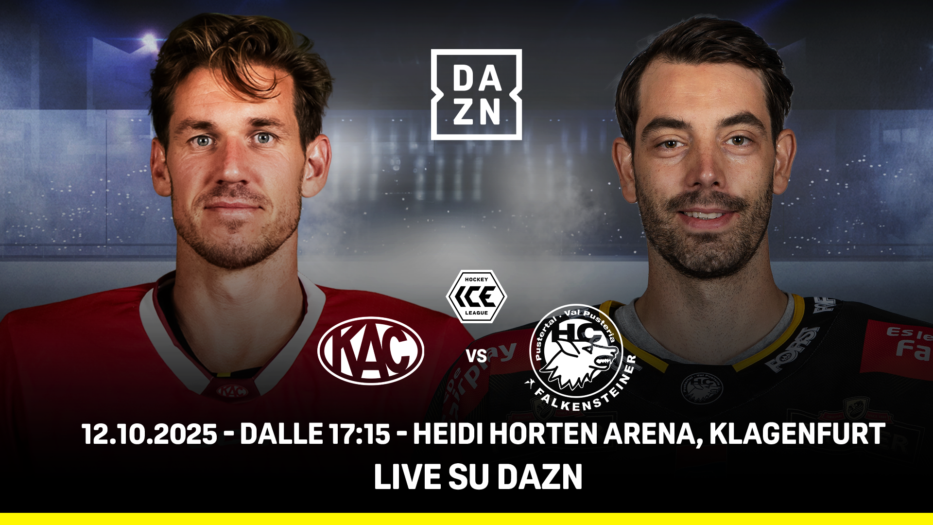 win2day ICE Hockey League, EC-KAC - HC Falkensteiner Pustertal Wölfe su DAZN | DAZN News IT