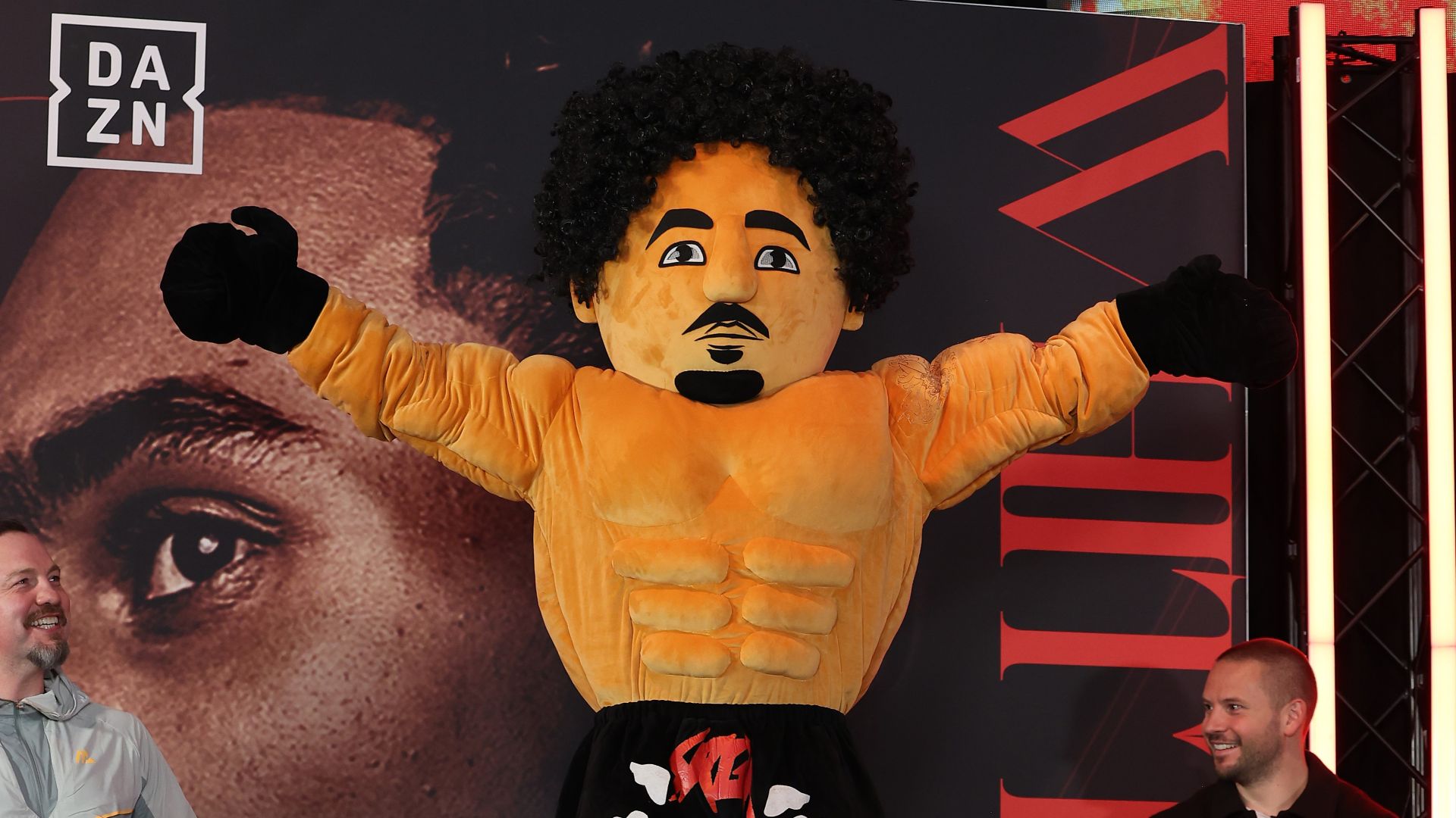 Whittaker employs bizarre mascot stunt at weigh-in before Suarez bout ...