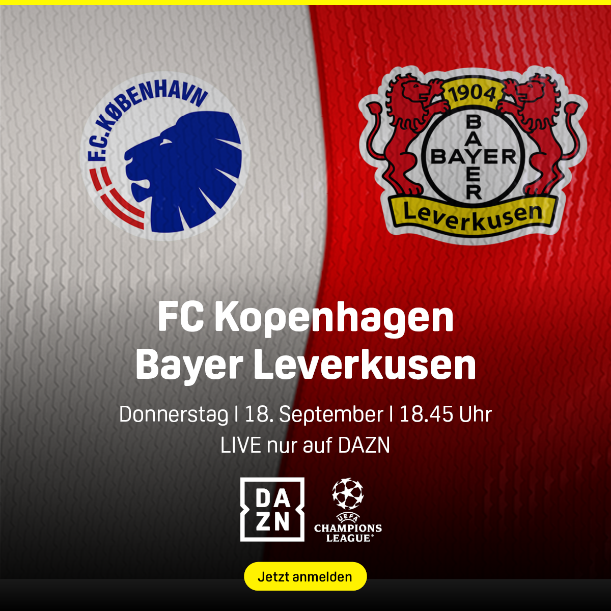 Fußball heute live im TV und LIVE-STREAM: Leverkusen beim FC Kopenhagen | DAZN News DE