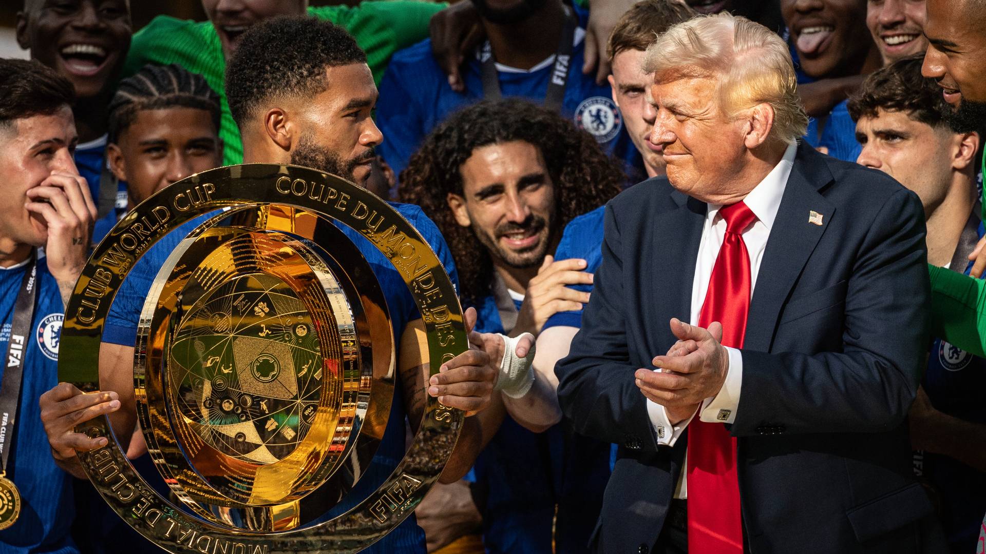U.S. President Donald Trump delivers strong message to the football ...