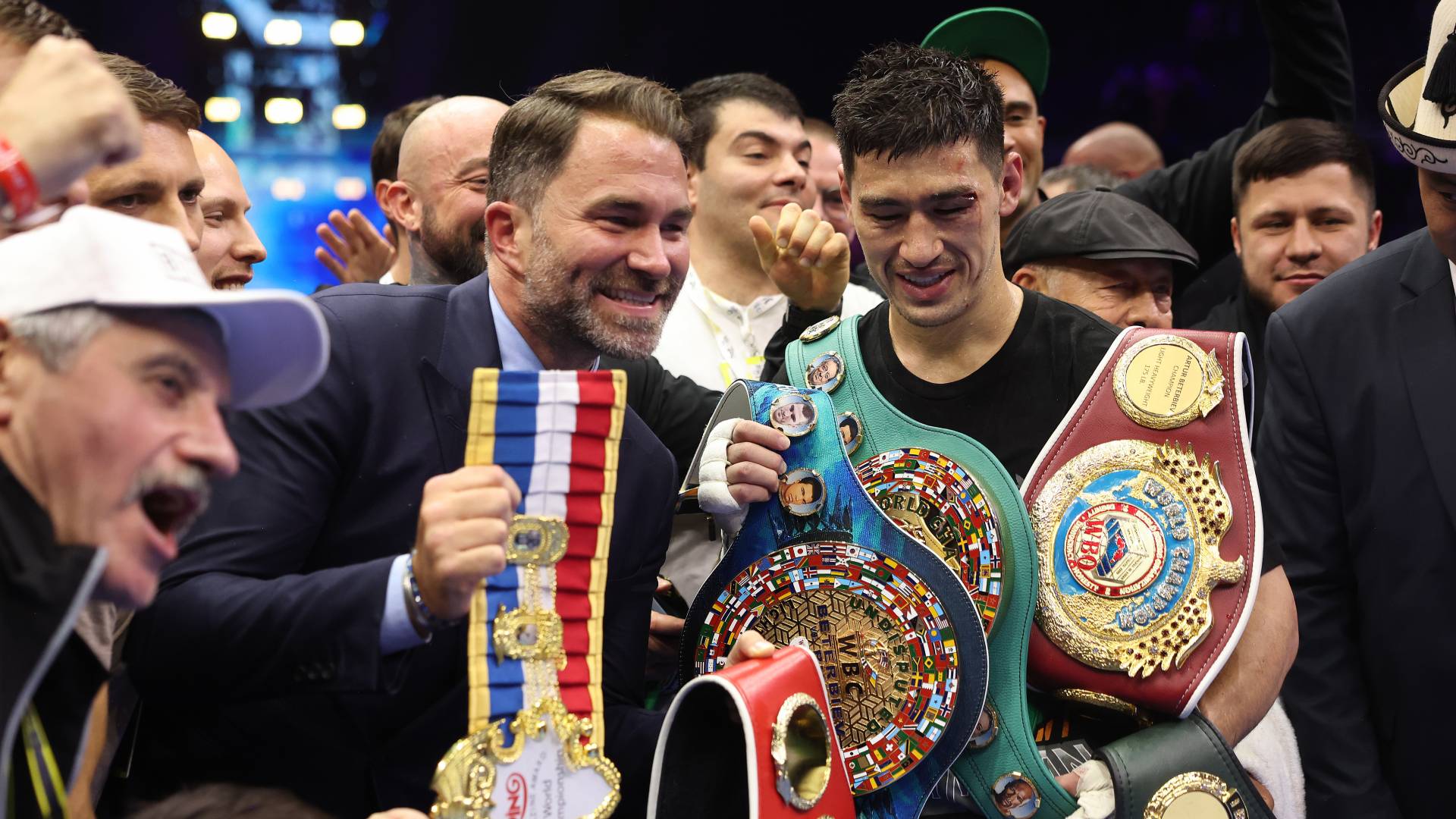 Watch incredible Eddie Hearn reaction as Dmitry Bivol crowned new ...