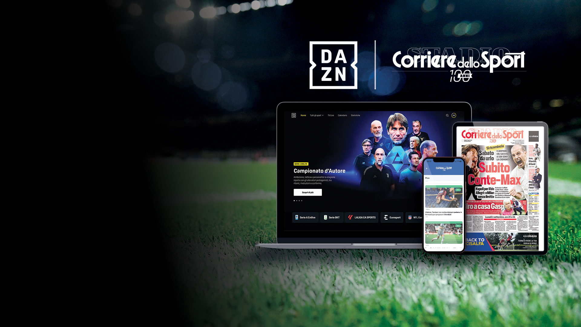Abbonati a DAZN: come attivare il Corriere dello Sport digitale senza costi aggiuntivi | DAZN ...