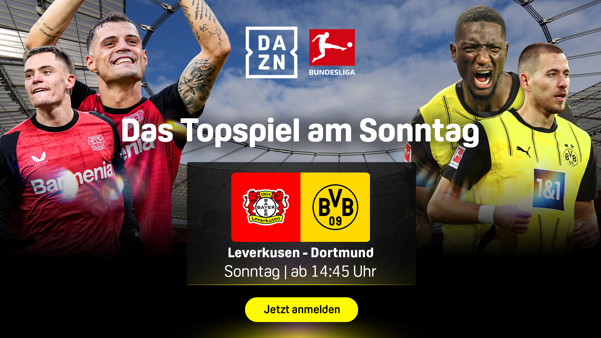 Fußball heute live im TV und LIVE-STREAM: Dortmund in Leverkusen | DAZN News DE