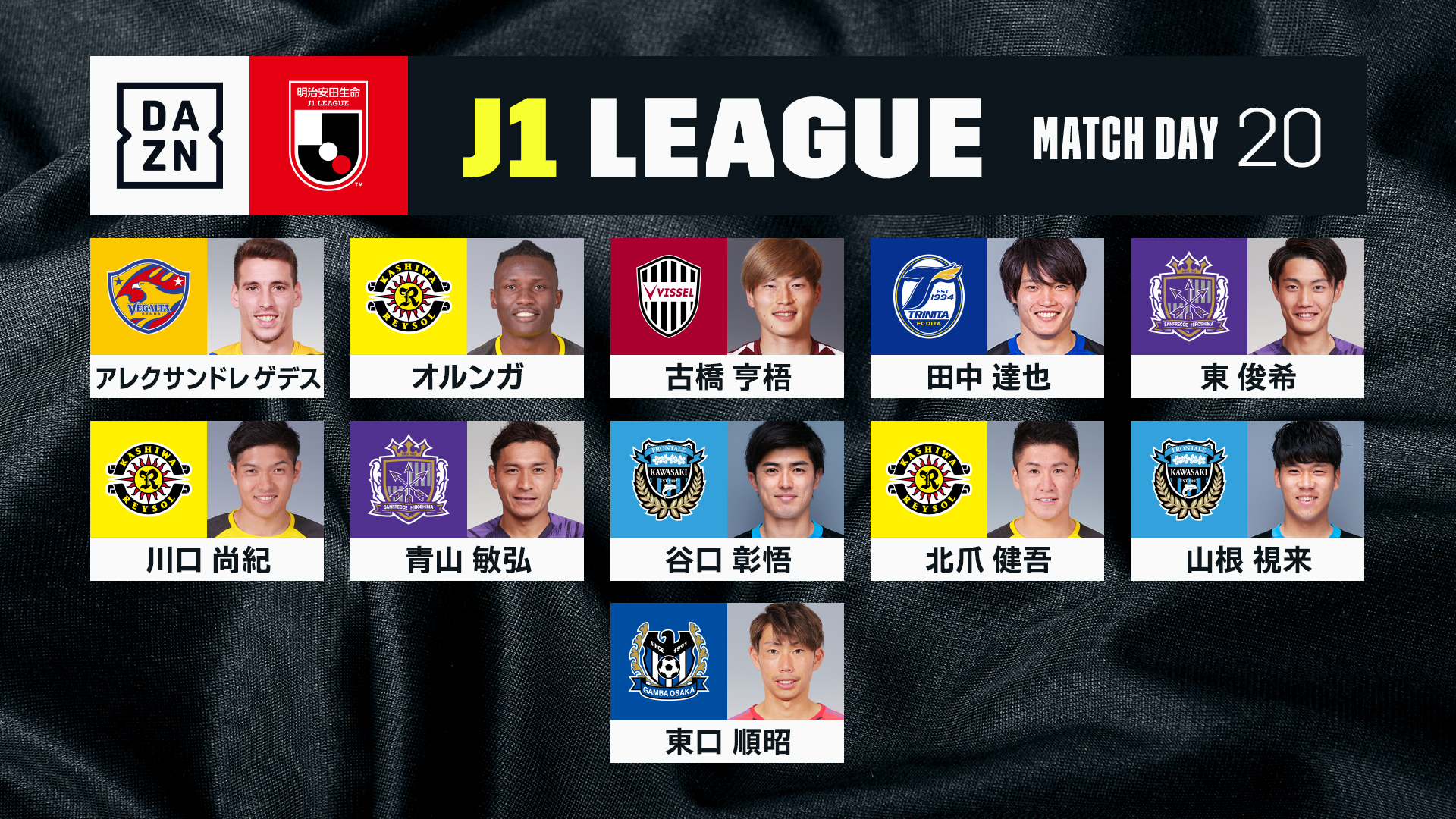 J1第20節の「DAZN週間ベストプレーヤー」が決定！ 柏から2得点のオルンガら3名 ｜ Jリーグ | DAZN News JP