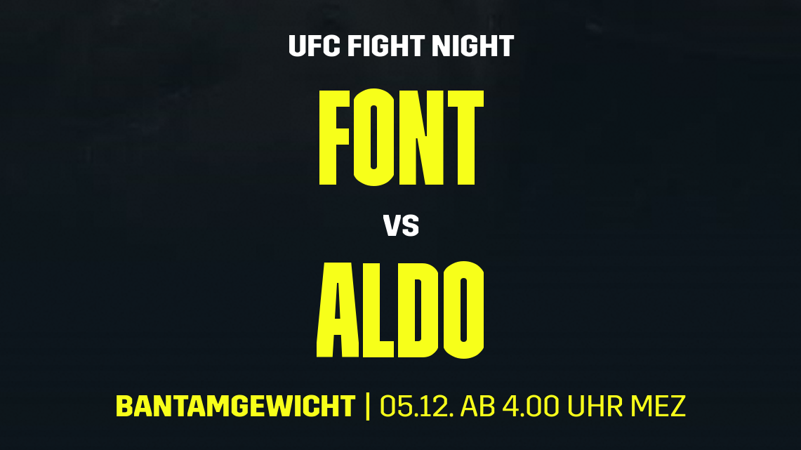 UFC Fight Night, Übertragung: Font vs. Aldo live im TV und LIVE-STREAM ...