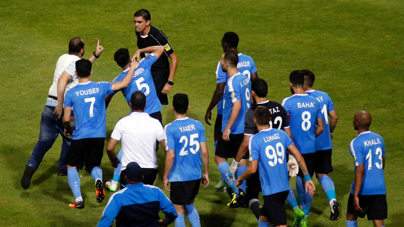 WATCH: Al-Faisaly players attack the referee after losing ACC final ...