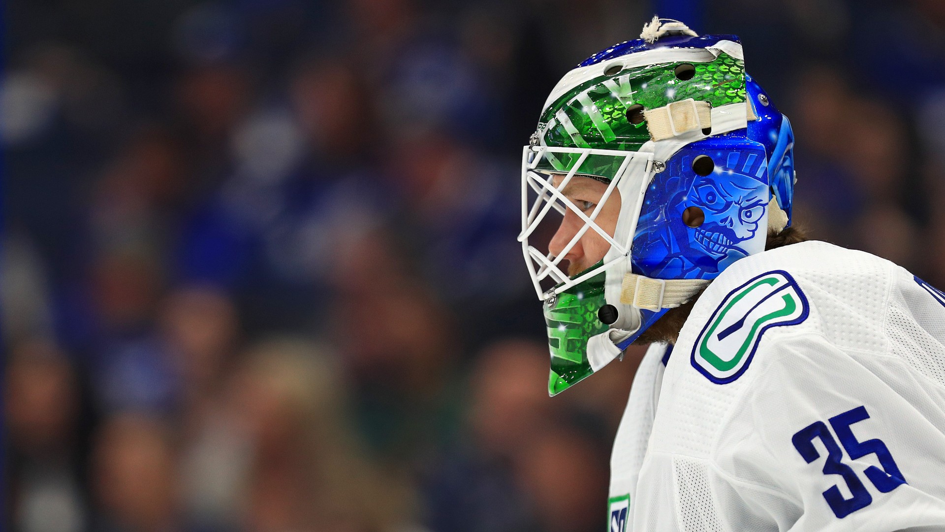 Canucks' Thatcher Demko shows how tough goalie practice can be without ...