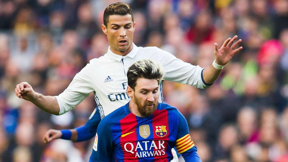 Messi and Ronaldo share adorable kiss ahead of Clasico in Barcelona ...
