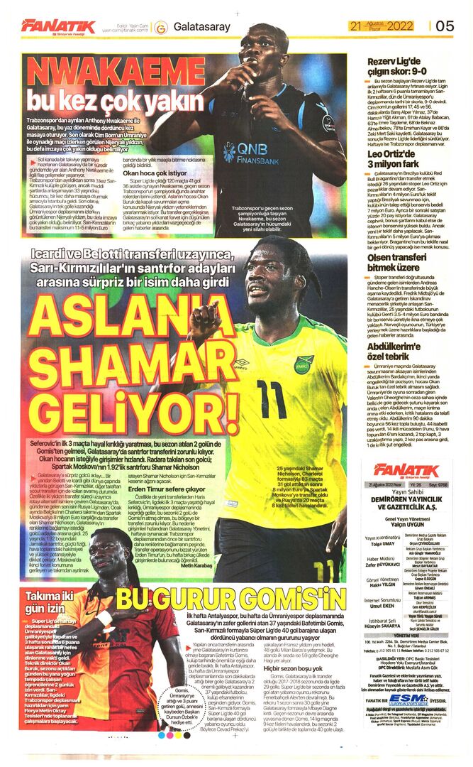 Gazetelerde günün spor sayfaları @ Mackolik.com