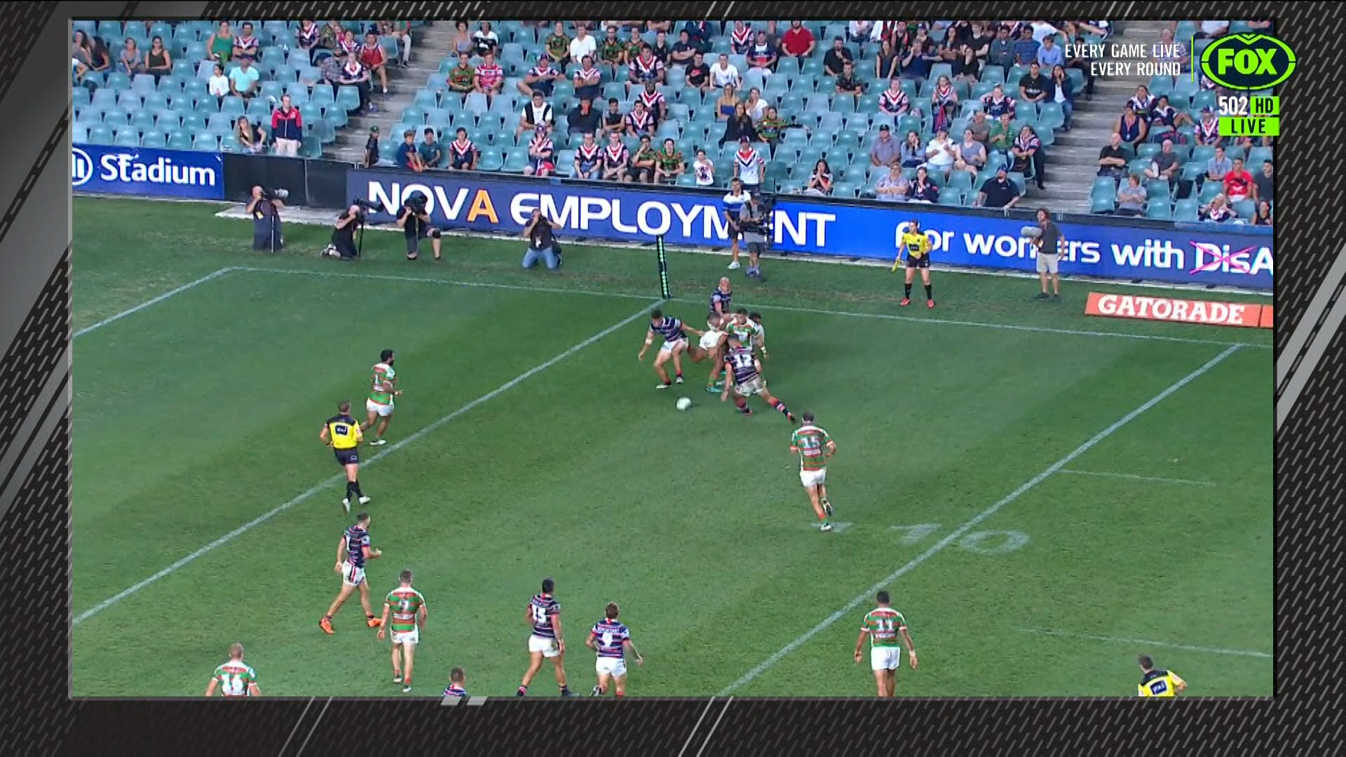 NRL Bunker award controversial try after Roosters appear to knock the ...