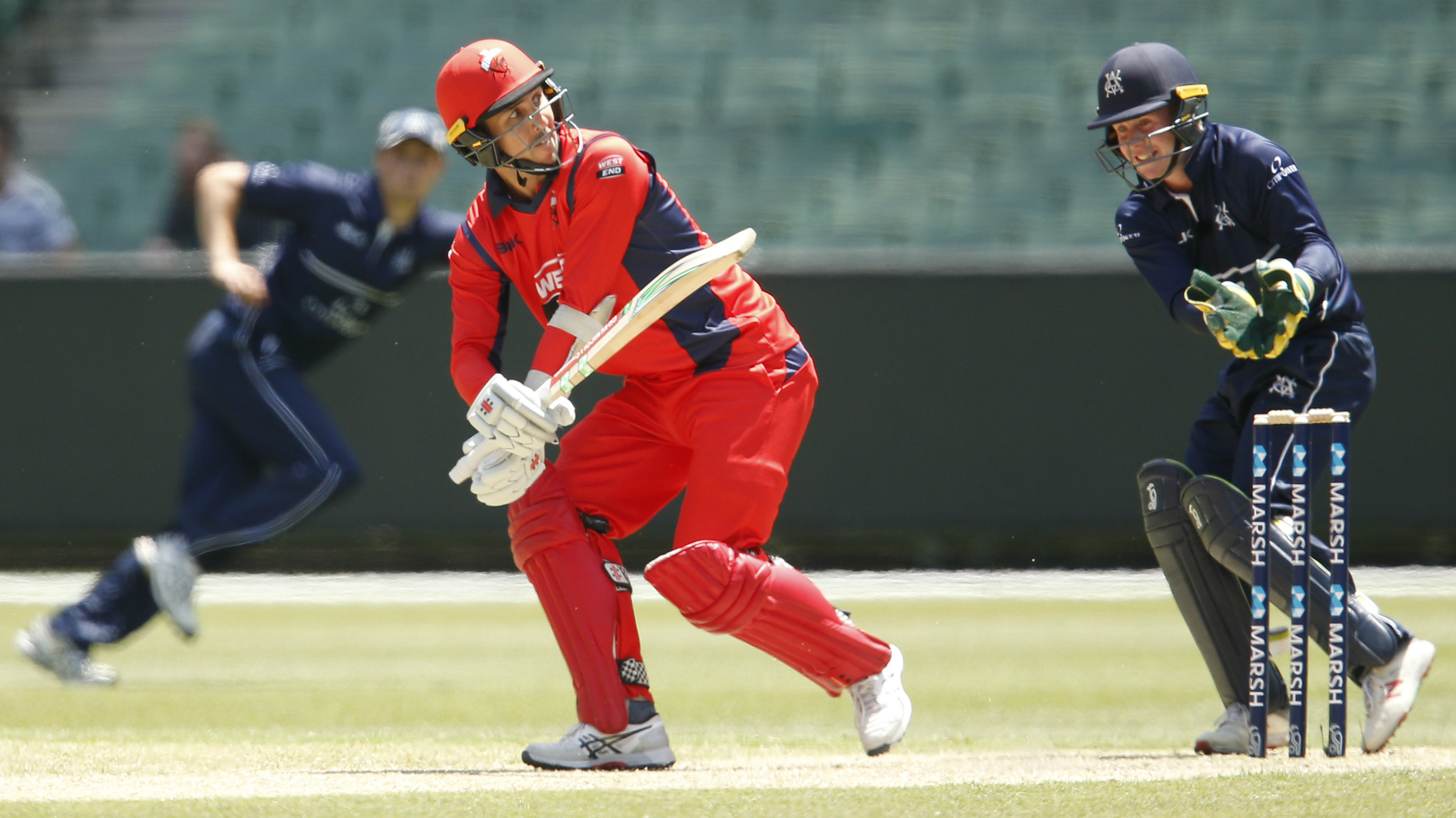South Australian batsman Tom Cooper plays cheeky ramp-shot in response ...