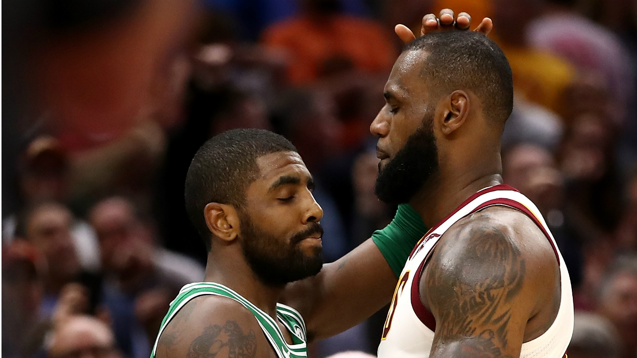 WATCH: Kyrie and LeBron show each other respect after game | NBA.com ...