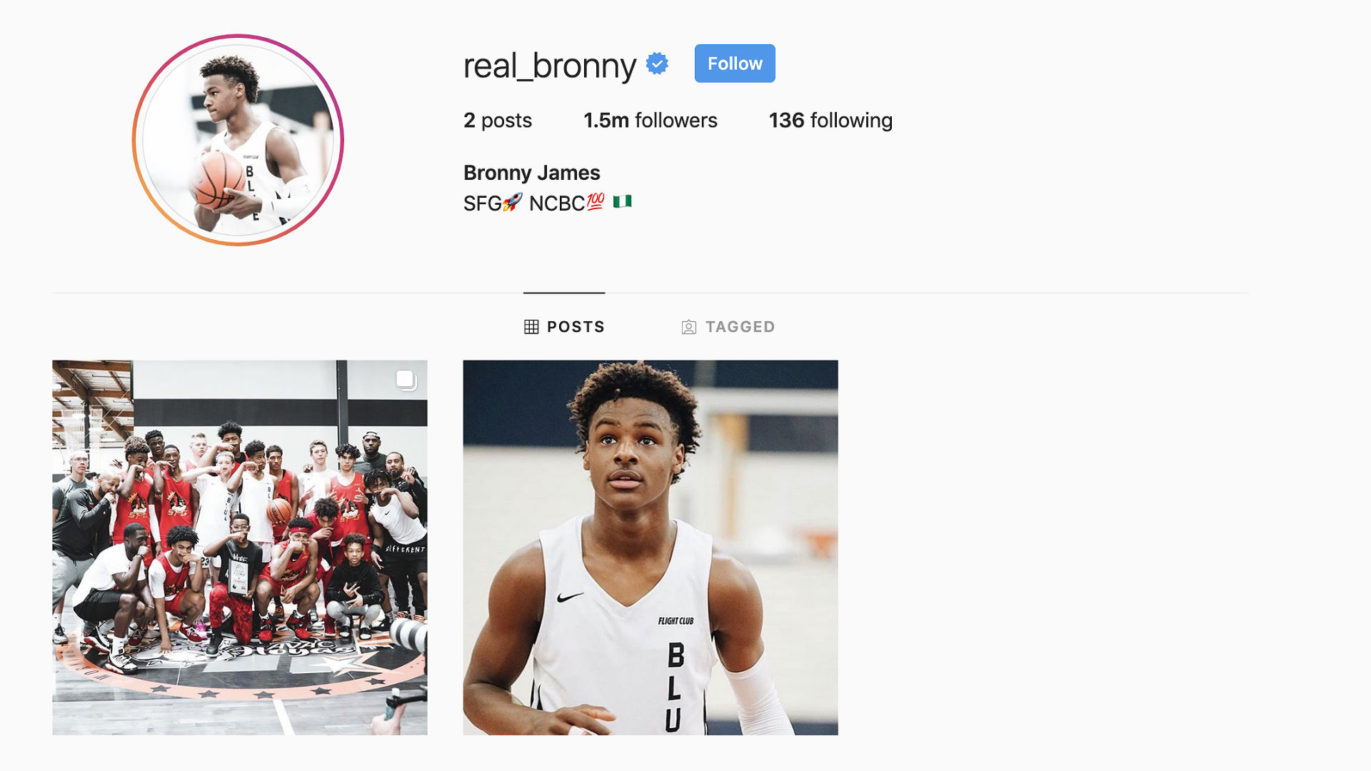 Bronny James' Instagram hits 1M followers in 24 hours | Sporting News